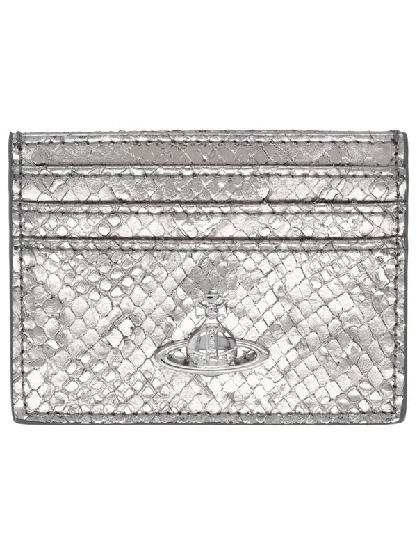 VIVIENNE WESTWOOD Flat' Card Holder - Silver