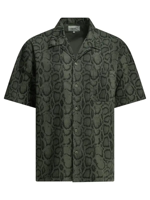 Carhartt Work In Progress Snake Camo' Casual Shirt - Green
