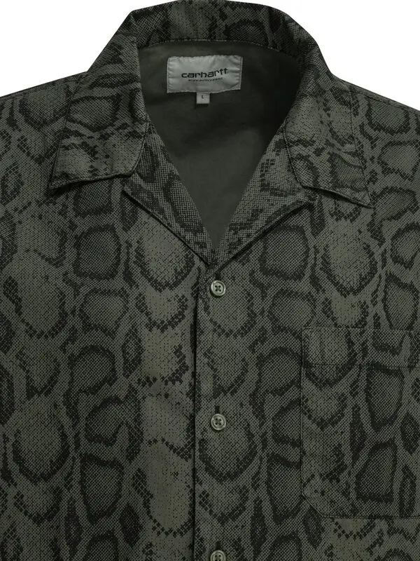 Carhartt Work In Progress Snake Camo' Casual Shirt - Green