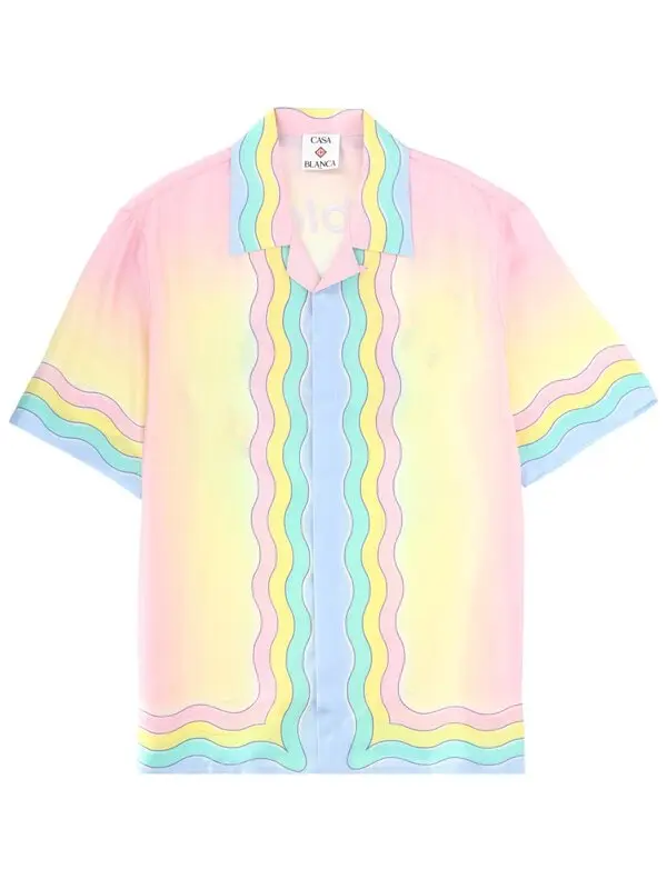 Casablanca Flaming Tennis Ball' Shirt - Multicolour