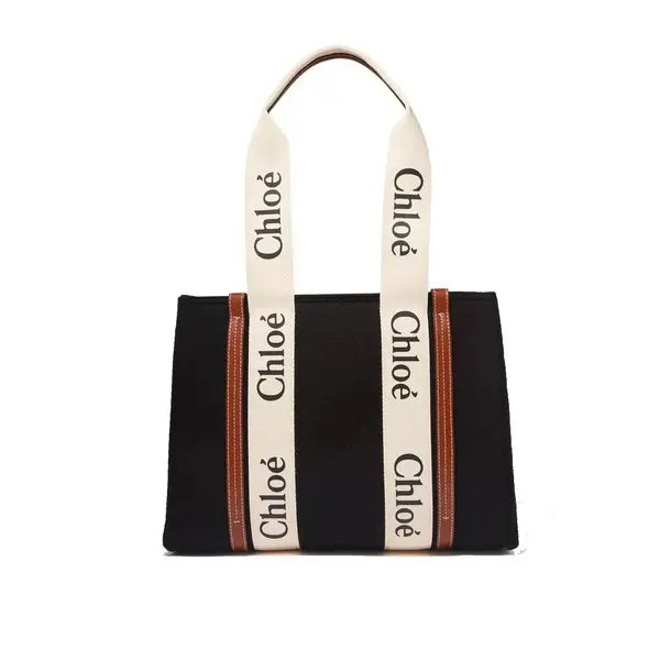 Chloé Woody Medium Tote Bag - Black