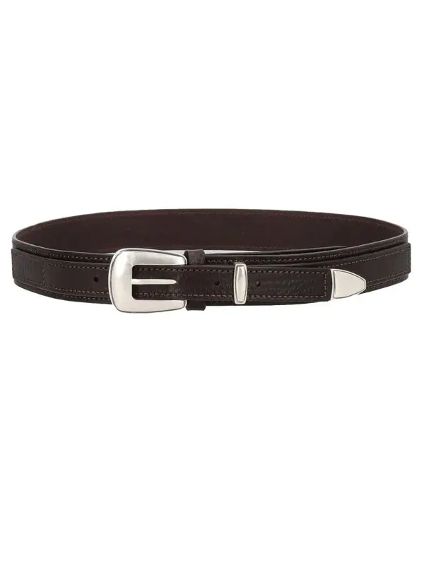 LEMAIRE Minimal Western Leather Belt - Brown
