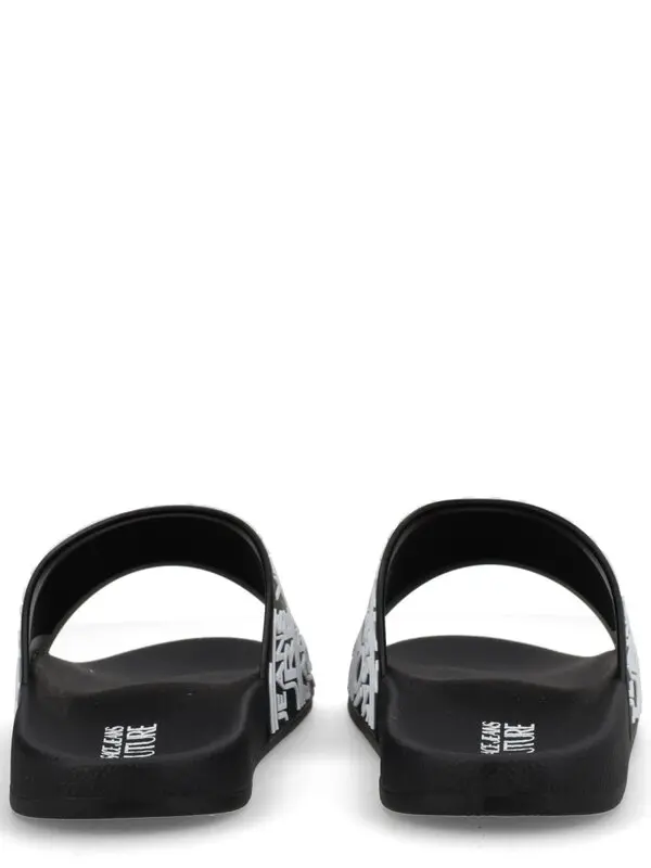 Versace Slides With Logo - Black