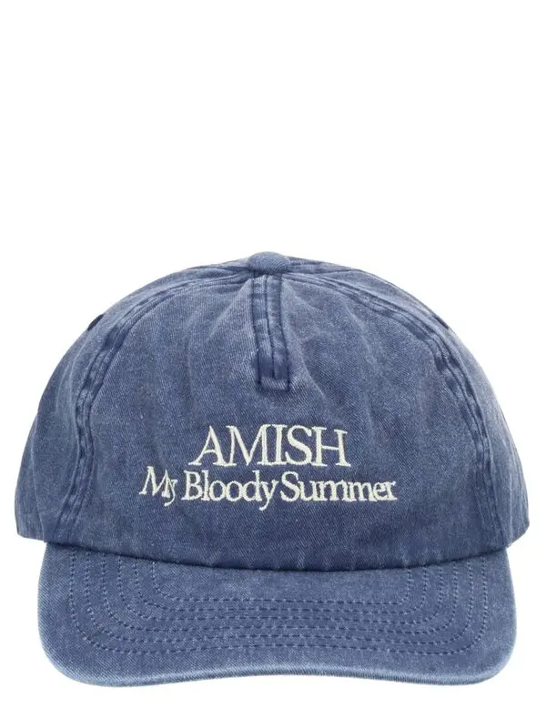 AMISH Baseball Cap With Embroidery - Denim