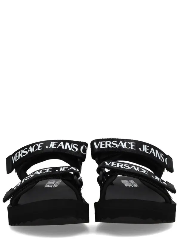 Versace Strappy Platform Sandals - Black
