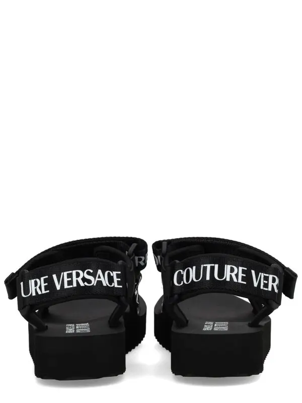 Versace Strappy Platform Sandals - Black