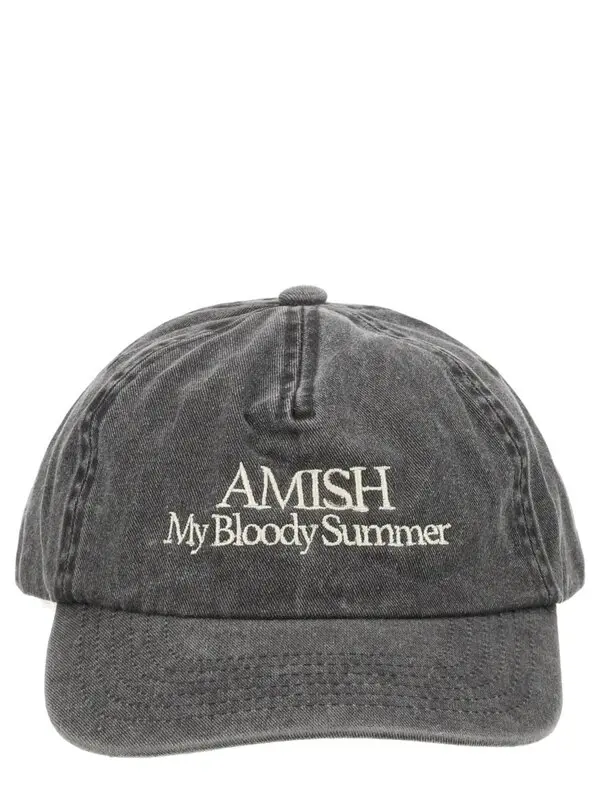 AMISH Baseball Cap With Embroidery - Grey