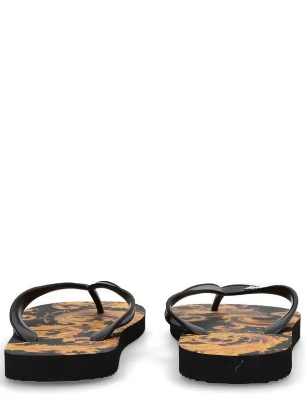 Versace Logo Thong Sandal - Black