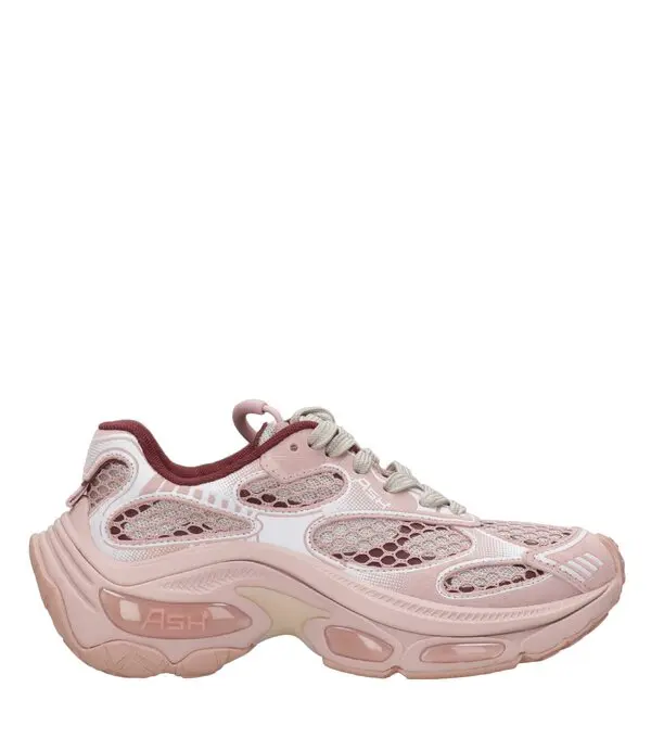 Ash Leather And Mesh Sneakers - Pink