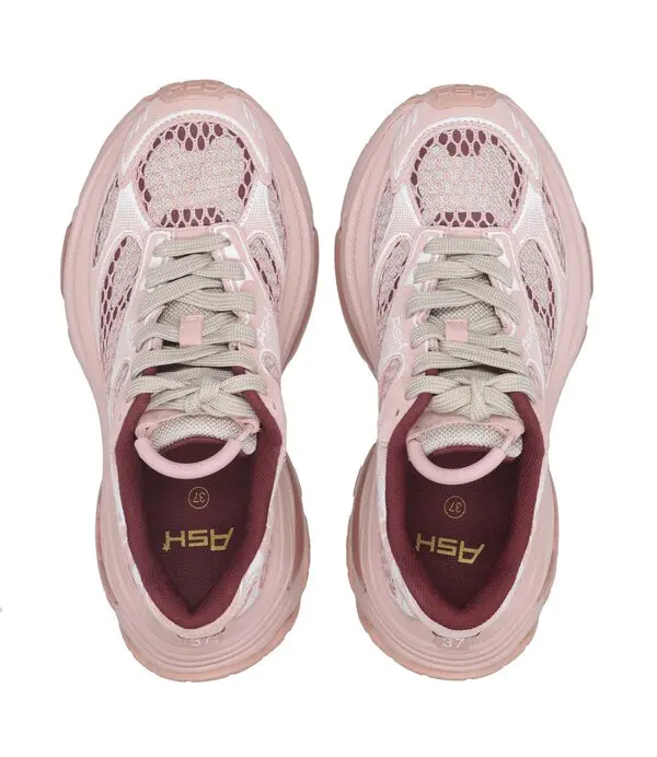 Ash Leather And Mesh Sneakers - Pink