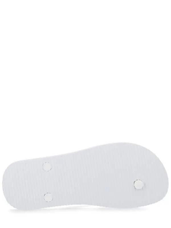 Versace Logo Thong Sandal - White