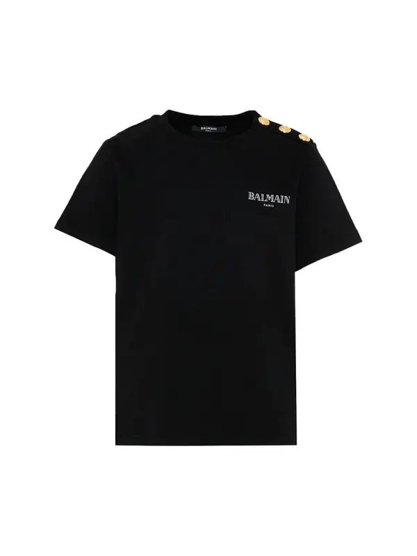 Balmain T-shirt With Logo - Black