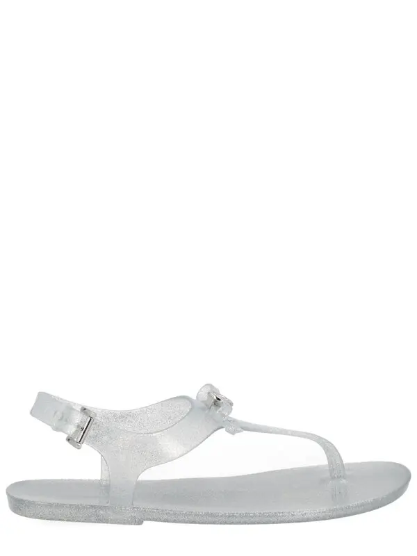 Michael Kors Monogram Logo Sandals - Silver