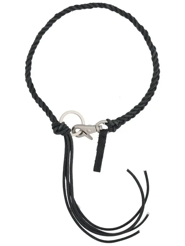 Our Legacy Braided Leather Necklace - Black