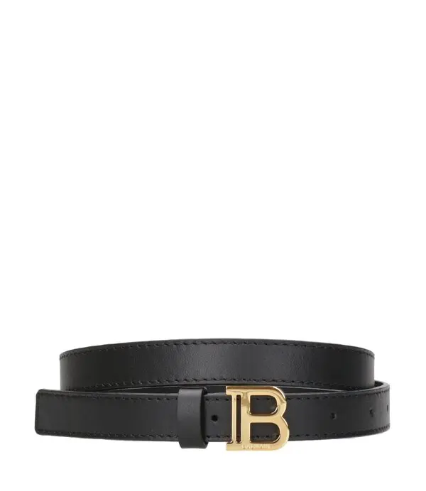 Balmain Calfskin Leather Belt - Black