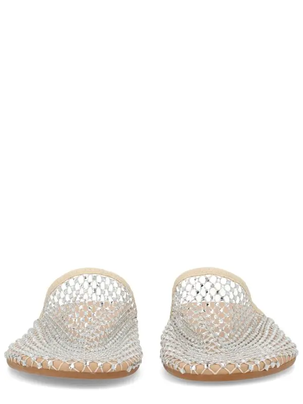ALYSI Mule Shoe With Rhinestones - Silver