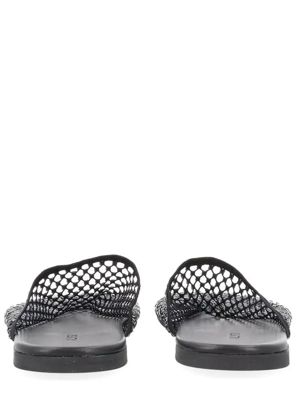 ALYSI Mule Shoe With Rhinestones - Black