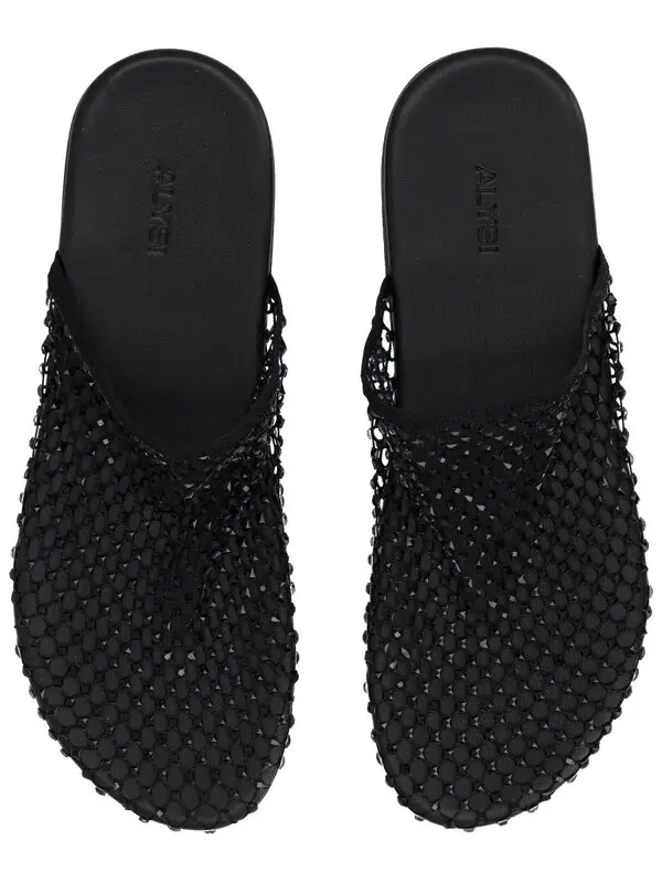 ALYSI Mule Shoe With Rhinestones - Black