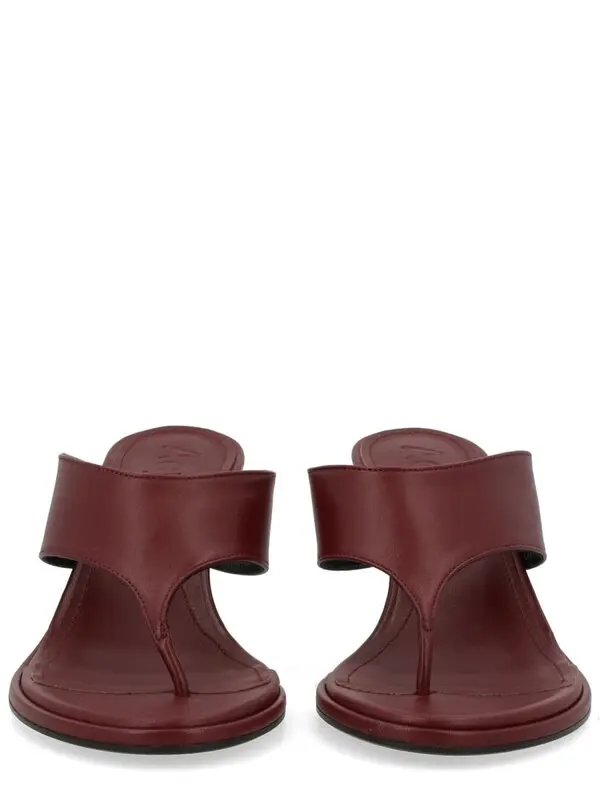 AeydĒ Thong Sandal With Heel - Bordeaux