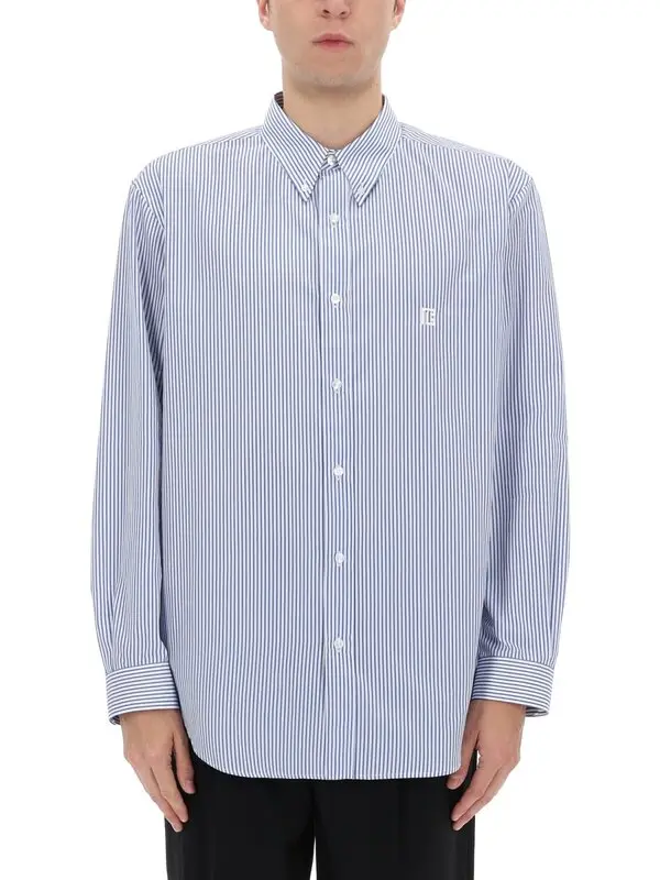 Balmain Shirt With Logo - Azure