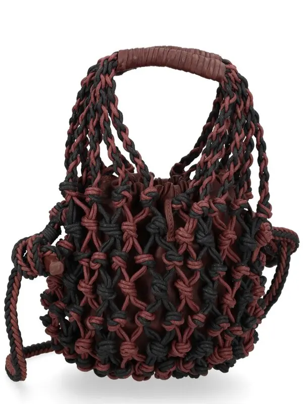 ALYSI Knot Detailed Handbag - Brown