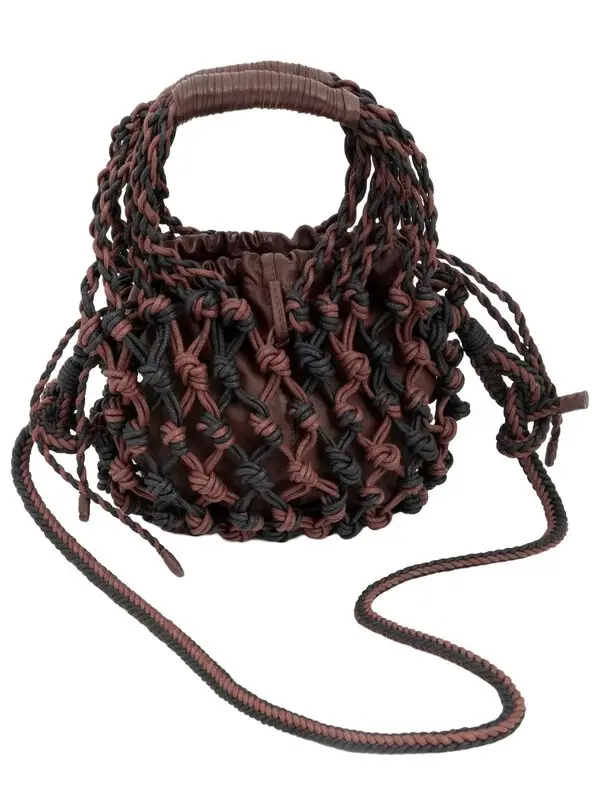 ALYSI Knot Detailed Handbag - Brown