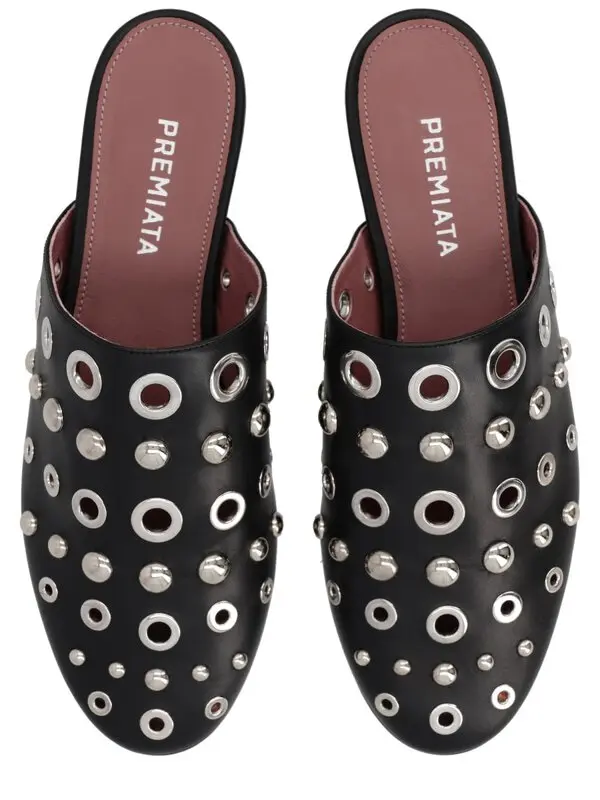 Premiata Leather Studded Slippers