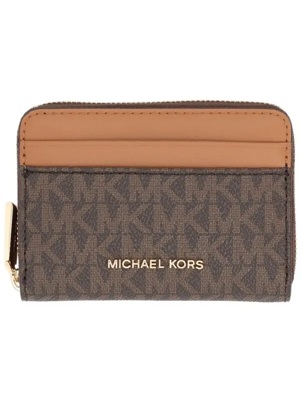 Michael Kors Wallet With Logo - Brown