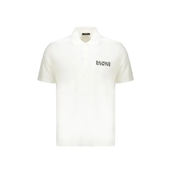 Balmain Cotton Polo Shirt - White