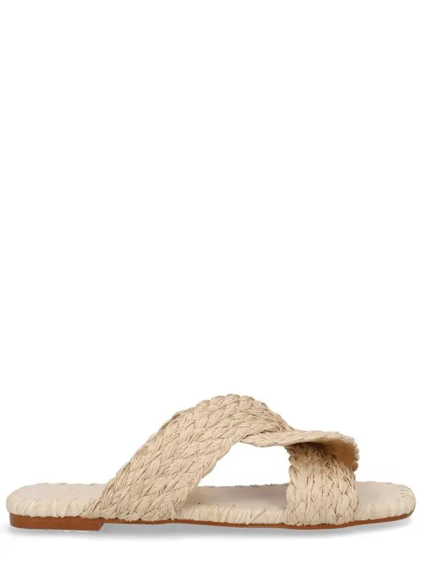 CastaÑer Padme Raffia Sandal - Ivory