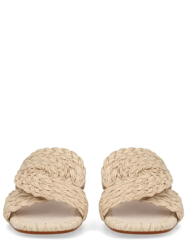 CastaÑer Padme Raffia Sandal - Ivory