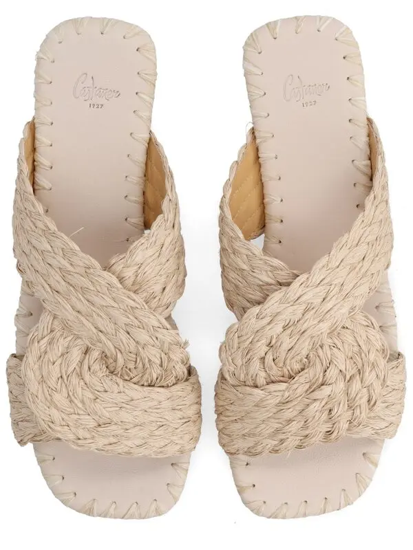 CastaÑer Padme Raffia Sandal - Ivory