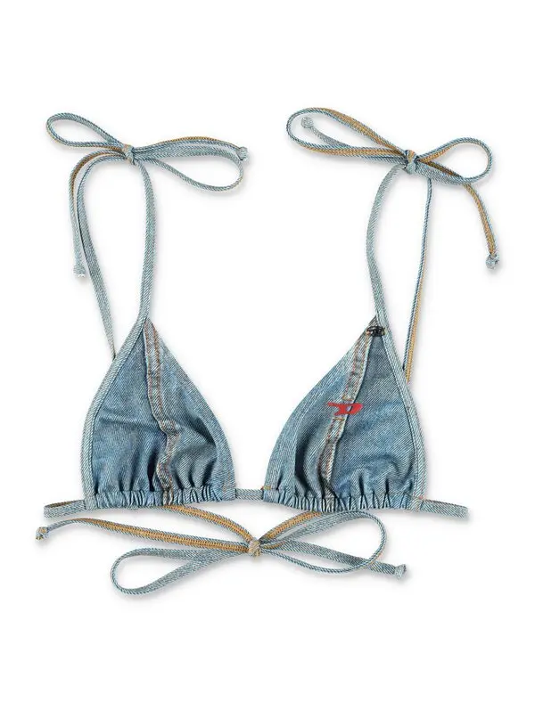DIESEL® Tatiana-dnm Bikini Top - Denim Print