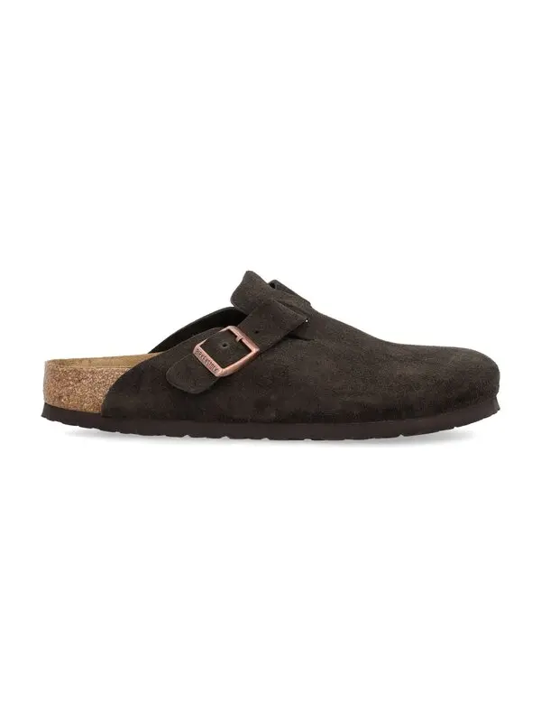 BIRKENSTOCK Suede Mules - Mocca