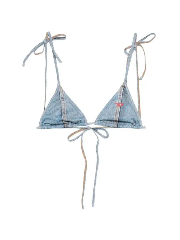 DIESEL® Triangle Bikini Top - Clear Blue