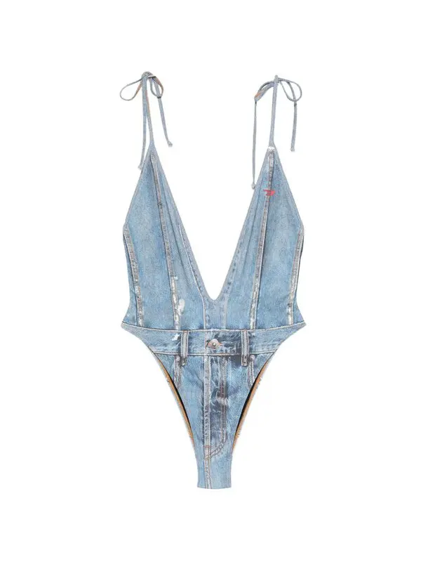 DIESEL® Printed One Piece Swimsuit - Clear Blue