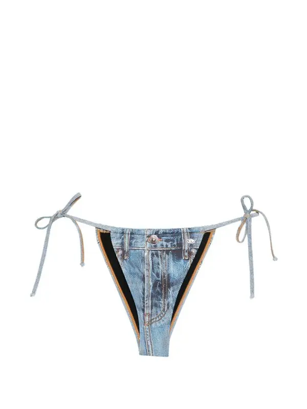 DIESEL® Tie Fastening Bikini Bottom - Clear Blue