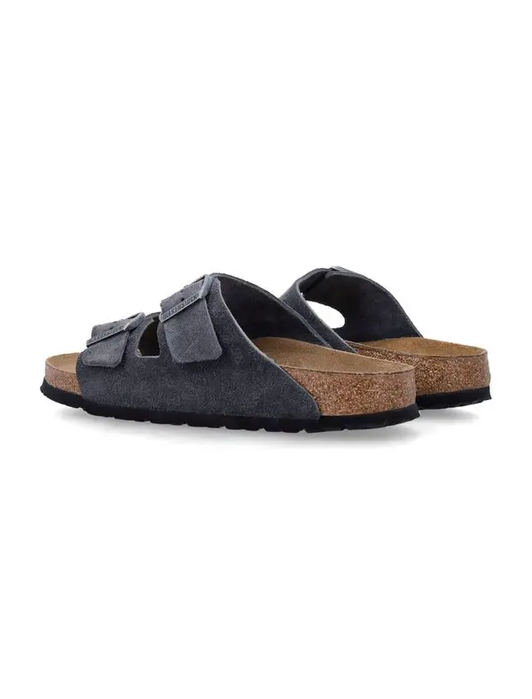 BIRKENSTOCK Arizona Suede Sandals - Charcoal