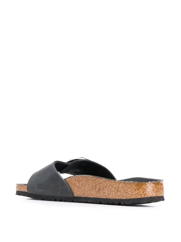 BIRKENSTOCK Madrid Oiled Leather Sandals - Black