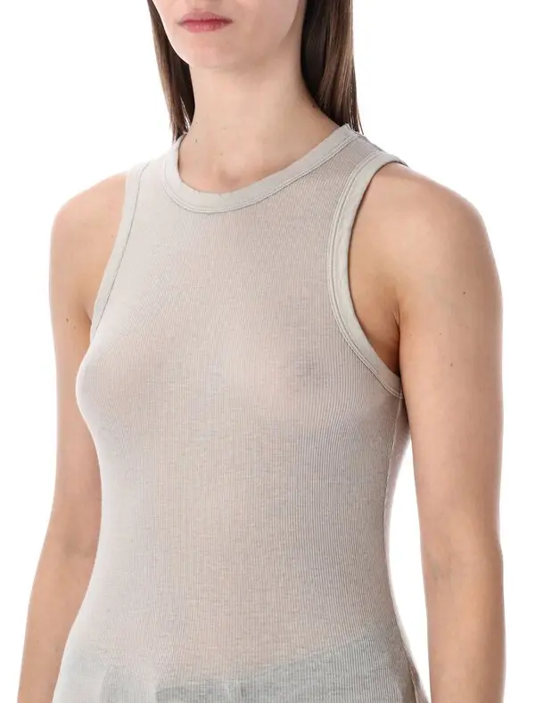 JAMES PERSE Cotton Cashmere Rib Shell Top - Salt Beige