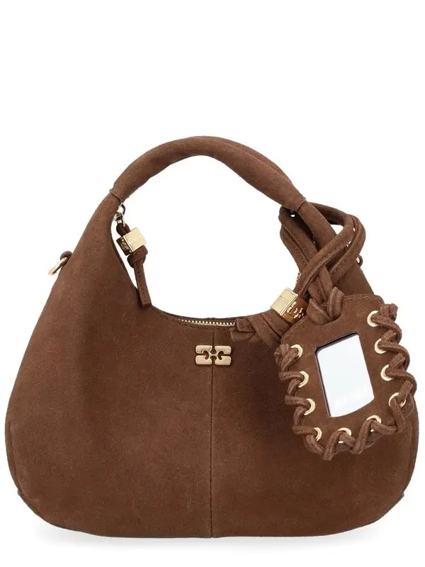 GANNI Mini Hobo Bag - Brown