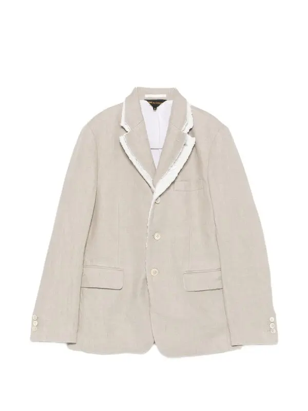 Comme Des Garçons Linen Single Breasted Jacket - Beige
