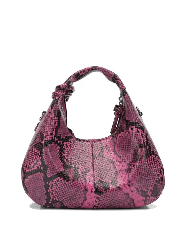GANNI Small Hobo Handbag - Fuchsia