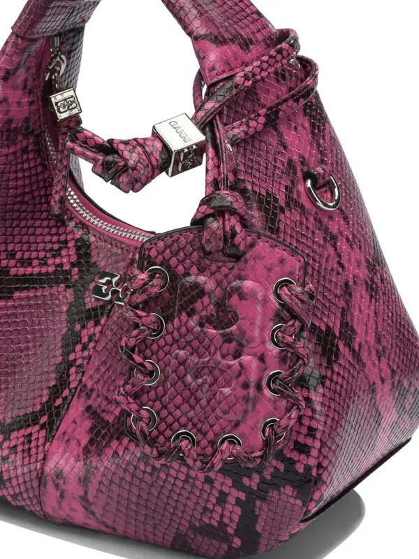 GANNI Small Hobo Handbag - Fuchsia