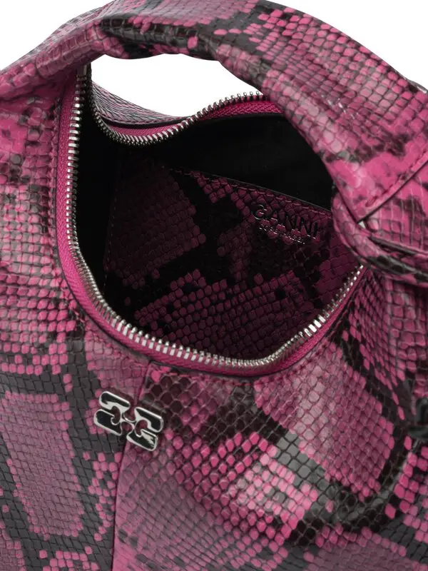 GANNI Small Hobo Handbag - Fuchsia
