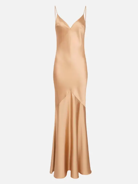 Elisabetta Franchi Satin Evening Gown - Suede