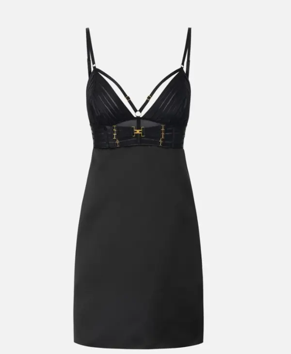 Elisabetta Franchi Duchesse Mini Dress - Black