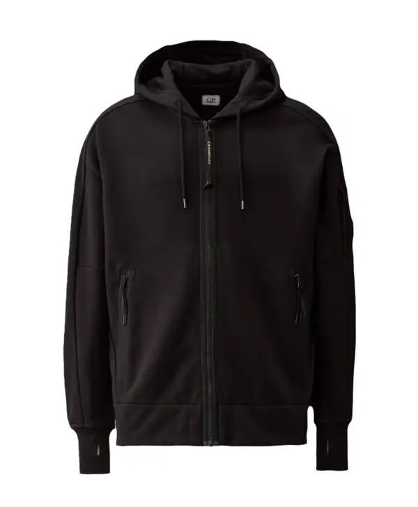 C.P. COMPANY Hooded Zip-up Sweatshirt - Blue