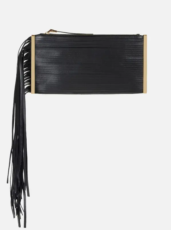 Elisabetta Franchi Nappa Leather Bag - Black