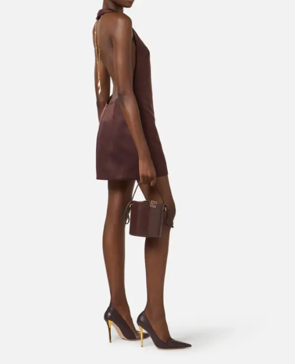 Elisabetta Franchi Duchesse Mini Dress - Brown